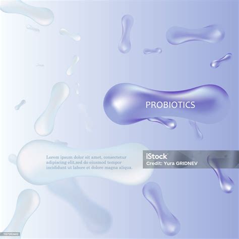 Probiotics 박테리아 벡터 일러스트 레이 션 생물학 과학 배경입니다 의학 그리고 치료입니다 살모넬라균에 대한 스톡 벡터