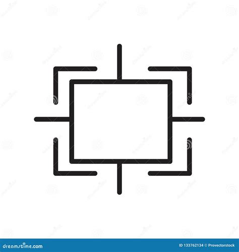 Signe Et Symbole De Vecteur Dicône De Précision Disolement Sur Le