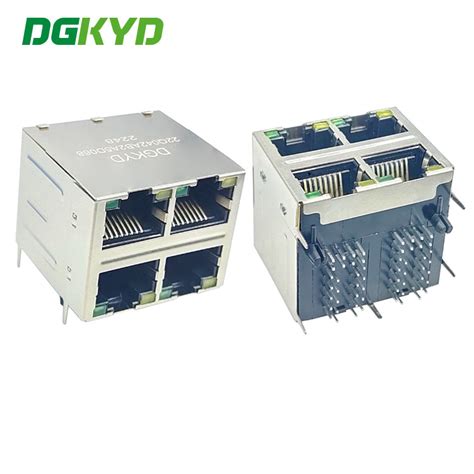 Dgkyd22q042ab2a5d068 Rj45 Gigabit Network Connector With Light Shield 10pin