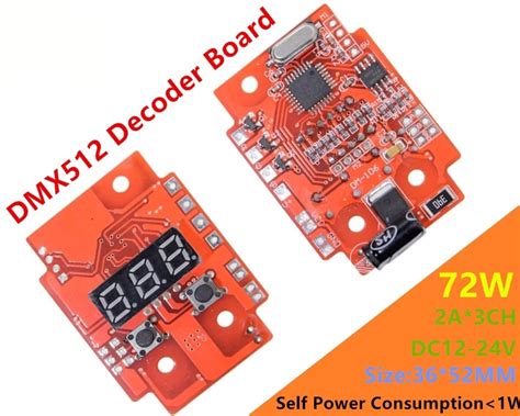Dm 106 Dmx512 Decoder 2a With Digital Tube Display Addressable Dmx Pcb
