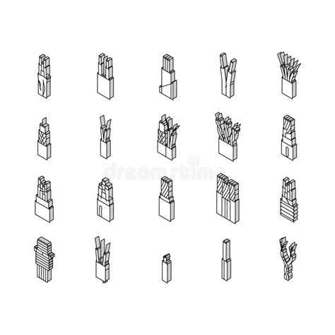 Wire Cable Technology Connection Isometric Icons Set Vector Stock Vector Illustration Of