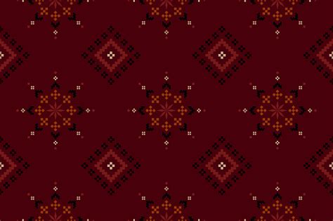 빨강 전통 민족 패턴 페이즐리 꽃 이카트 배경 추상 아즈텍 아프리카 인도네시아 인도 원활한 0명에 대한 스톡 벡터 아트 및 기타 이미지 0명 기하 도형 꽃 식물