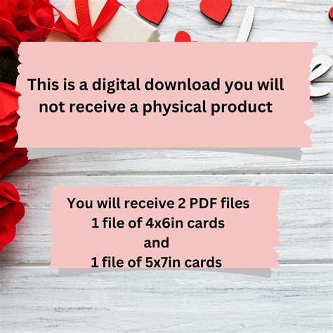 Printable Valentines Day Cards Digital Valentines Cards Sweet Pink