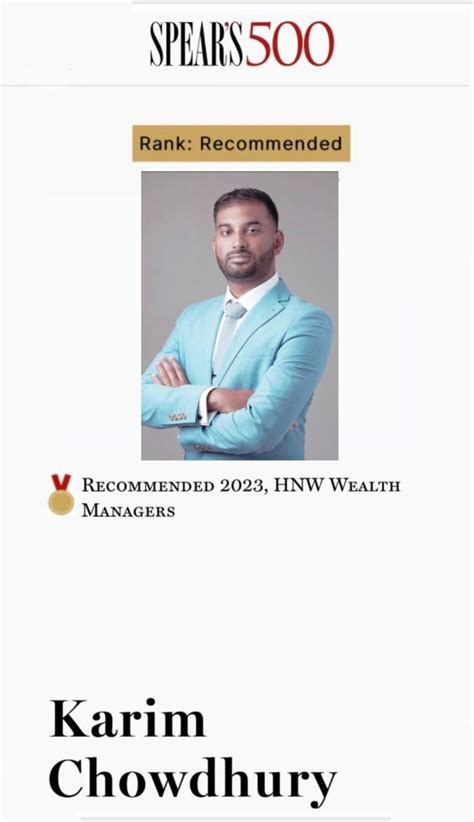 Spears500 Privatebanking Honoured Karim Chowdhury Msc Chartered Fcsi 87 Comments