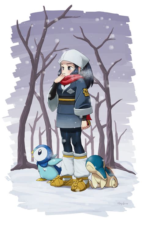 Safebooru 1girl Absurdres Akari Pokemon Bare Tree Black Hair Black