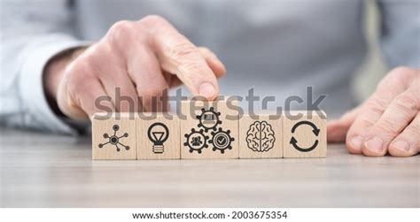 Wooden Blocks Symbol Lms Concept Stock Photo Shutterstock