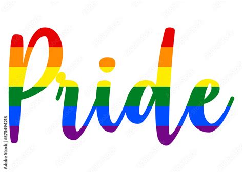 Logo Lgbt Mes Del Orgullo Letras Palabra Pride En Texto Manuscrito