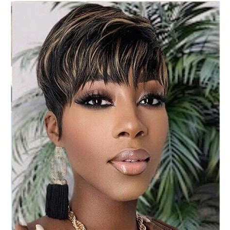 Short Wigs For Women Human Hair Pixie Cut Wig For 1b30 Color Brazilian