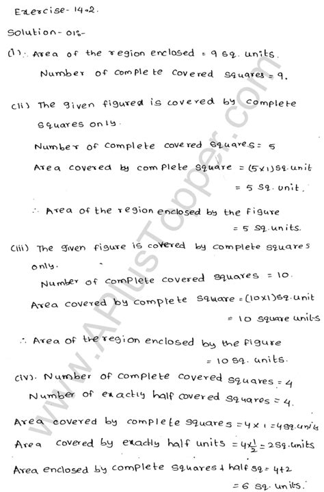 Mensuration Class 6 Icse Ml Aggarwal Solutions A Plus Topper