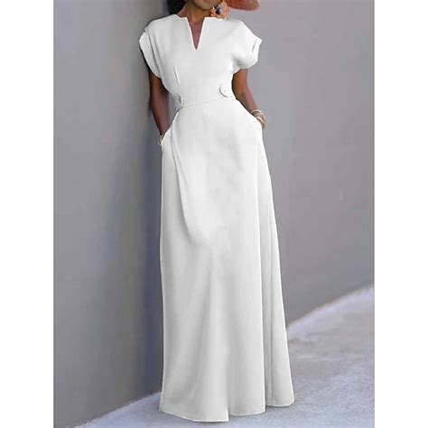 robe longue Femme Robe de bal Manche Courte Eté Printemps Automne