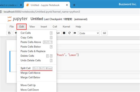 Jupyter Notebookの基本操作とショートカットキー Python入門