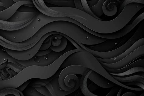 Modern Black Geometric Abstract With 3d Shapes And Digital Design Premium Ai Generated Image