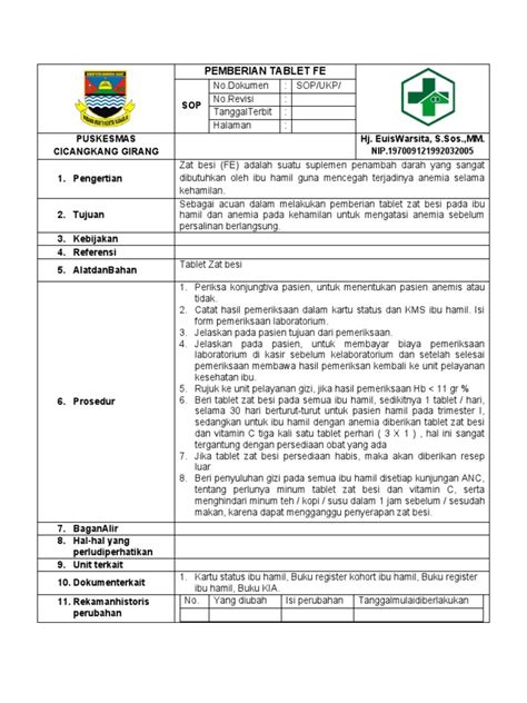 Pemberian Tablet Fe Pdf