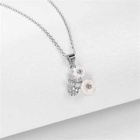 Срібне кольє Літні квіти Silva