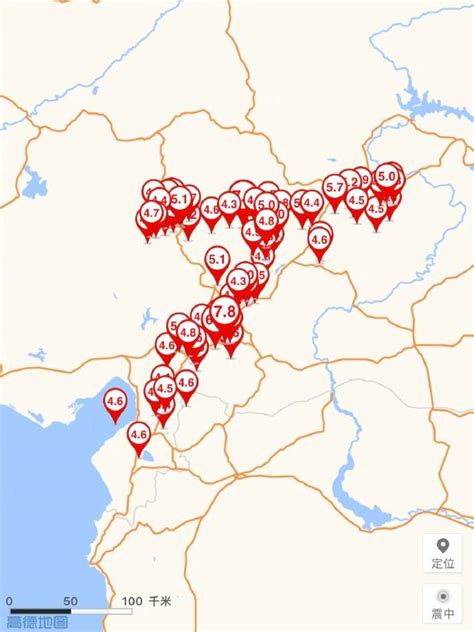 土耳其余震活动分布：两次78级震中位于不同的断层分支地震中国台网