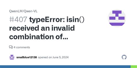 Typeerror Isin Received An Invalid Combination Of Arguments Got