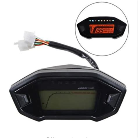 Veloc Metro Lcd Digital Universal Para Motocicleta Veloc Metro De Rpm Retroilumina O