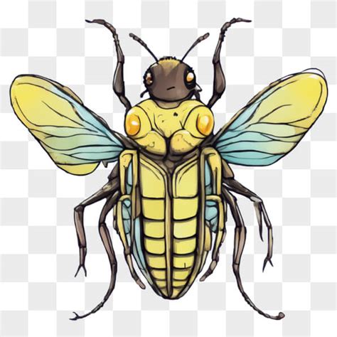 Download Yellow Bee Artificially Created Insect Cartoons Online