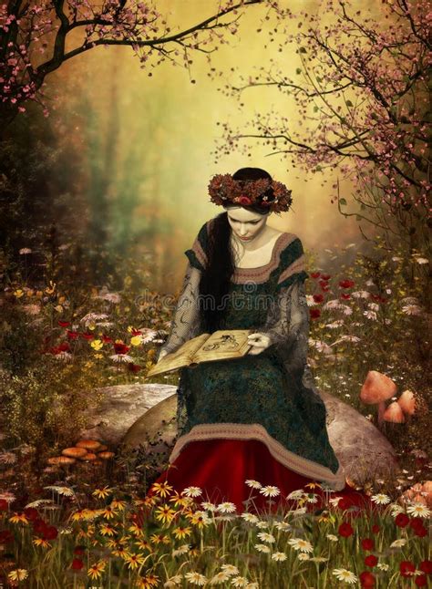 Une Femme Lisant Un Livre Illustration Stock Illustration Du Fille