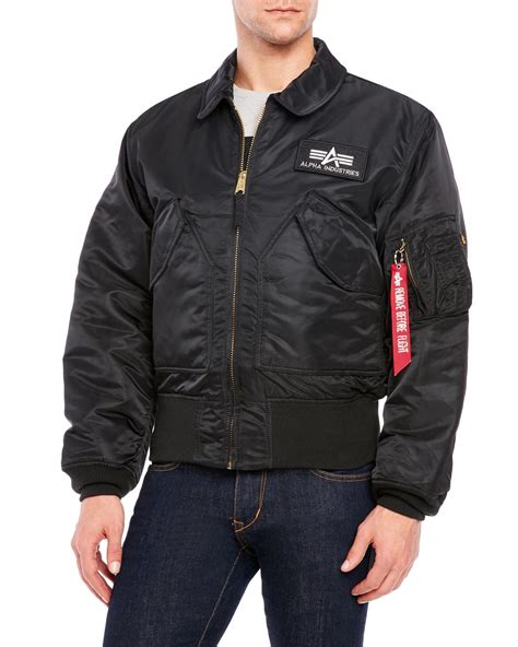 Alpha Industries Synthetic Cwu P Flight Jacket In Black For Men Lyst