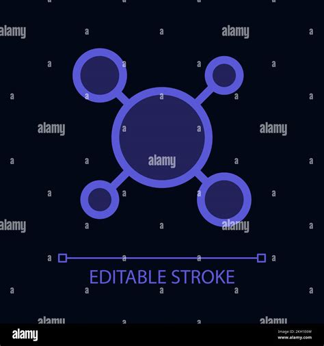 Structure Of Molecules Pixel Perfect Glassmorphism Ui Icon For Dark Theme Stock Vector Image