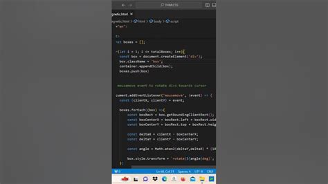 Magnetic Animated Background On Mousemove Using Javascript Shorts