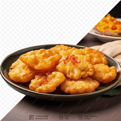Premium Psd Cucur Udang Or Prawn Fritters With Chilli Sauce Common
