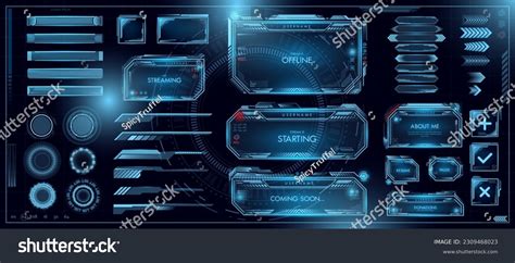 Futuristic Game Interface Hud Holograms Collection Stock Vector Royalty Free 2309468023