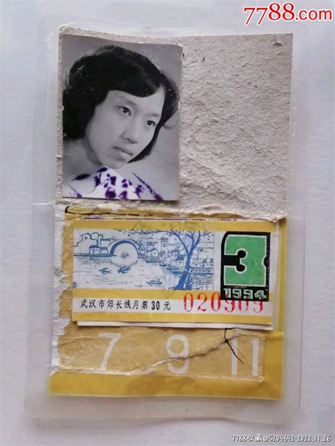 《武汉市郊长线》月票，1994年3月，纸质底板过塑，月票花 价格8元 Se90758567 汽车票 零售 7788收藏收藏热线