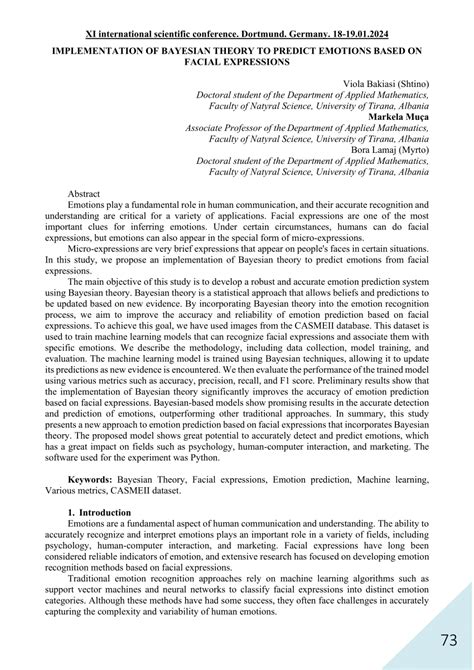 Pdf Implementation Of Bayesian Theory To Predict Emotions Based On