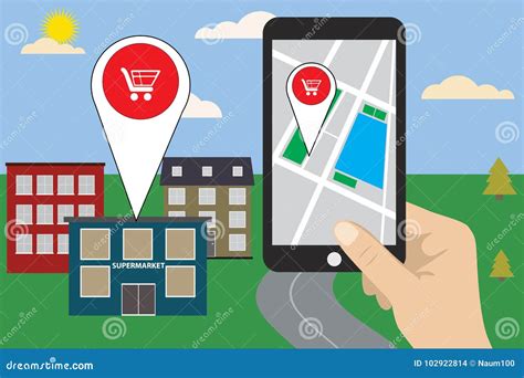Mobile Navigation Concept Vector Illustration Stock Vector Illustration Of Flat Routing