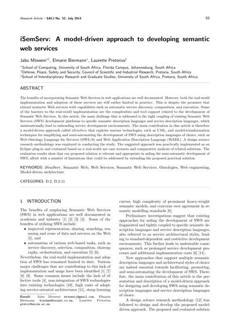 Pdf Isemserv A Model Driven Approach For Developing Semantic Web