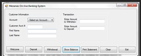 C Window Using Oop And Class Customer Account