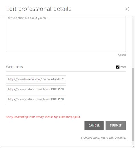 Cannot Update Personal Information Autodesk Community