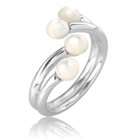 Silver And Mother Of Pearl Ring Tsv086pm