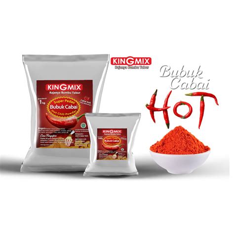 Jual Bubuk Cabai Super Pedas Kingmix 1 Kg Shopee Indonesia