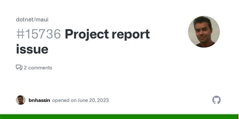 Project Report Issue · Issue 15736 · Dotnetmaui · Github