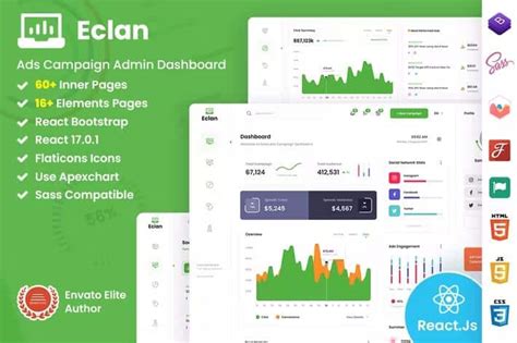 eclan ads campaign react admin dashboard latest version
