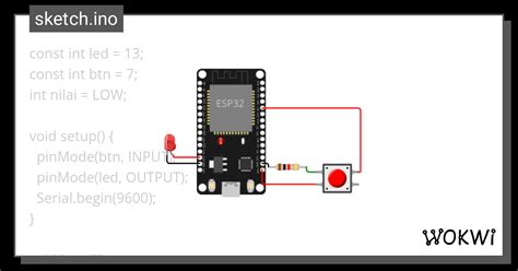 Push Button ESP Wokwi ESP STM Arduino Simulator Push Button ESP Wokwi ESP STM Arduino Simulator