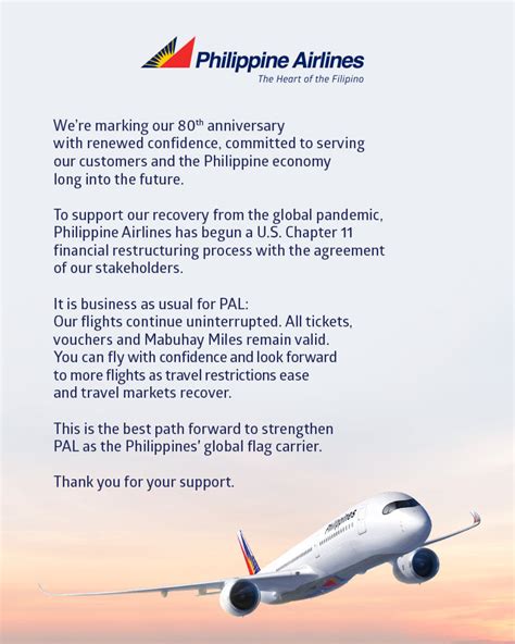 A Note From Our Team Philippine Philippine Airlines