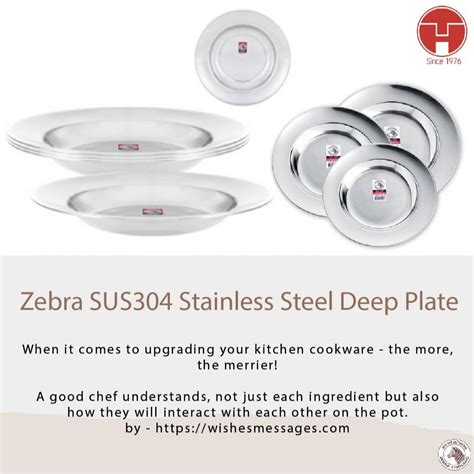 Zebra Sus304 Stainless Steel Deep Plate 7 8 ̋ 9 ̋ 斑马盘 碟子 饭碟