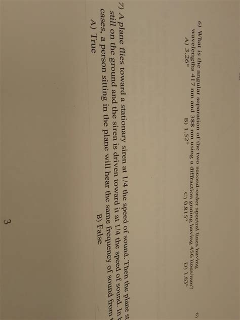 Solved 6 What Is The Angular Separation Of The Two