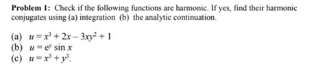 Solved Problem Check If The Following Functions Are Chegg