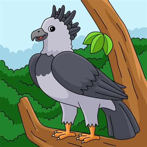 arpía águila animal de colores dibujos animados ilustración 19977876