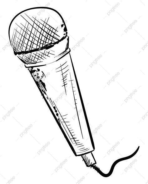 Microphone Illustration Vector Hd Images Microphone Drawing Vector
