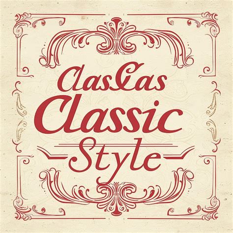 Un cartel para un estilo clásico estilo clásico con un borde rojo Imagen Premium generada con IA