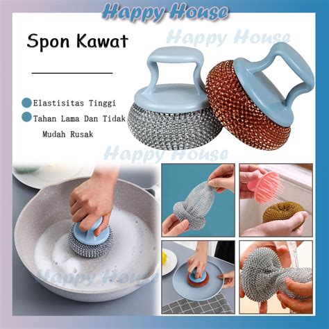 Jual Sabut Kawat Dengan Gagang Sabut Stainless Steel Spon Kawat