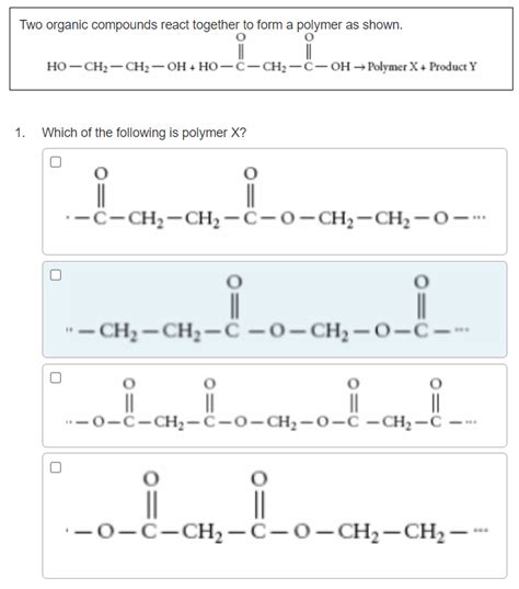 Solved Two Organic Compounds React Together To Form A