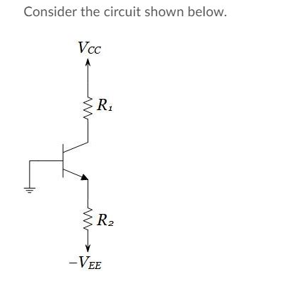 Solved β VCC VEE V R kΩ and R kΩ Chegg com