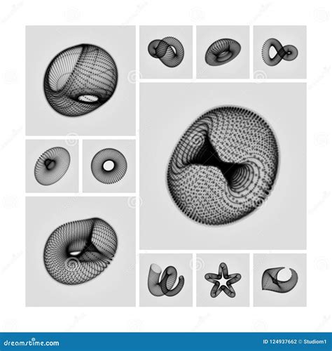 Geometric Shape For Design Illustration Consisting Of Points Abstract Grid Design Molecular